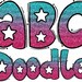 Faded Glitter Letters, Bright Doodle Alphabet, PNG Bundle, Doodle ...