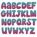 Faded Glitter Letters, Bright Doodle Alphabet, PNG Bundle, Doodle ...