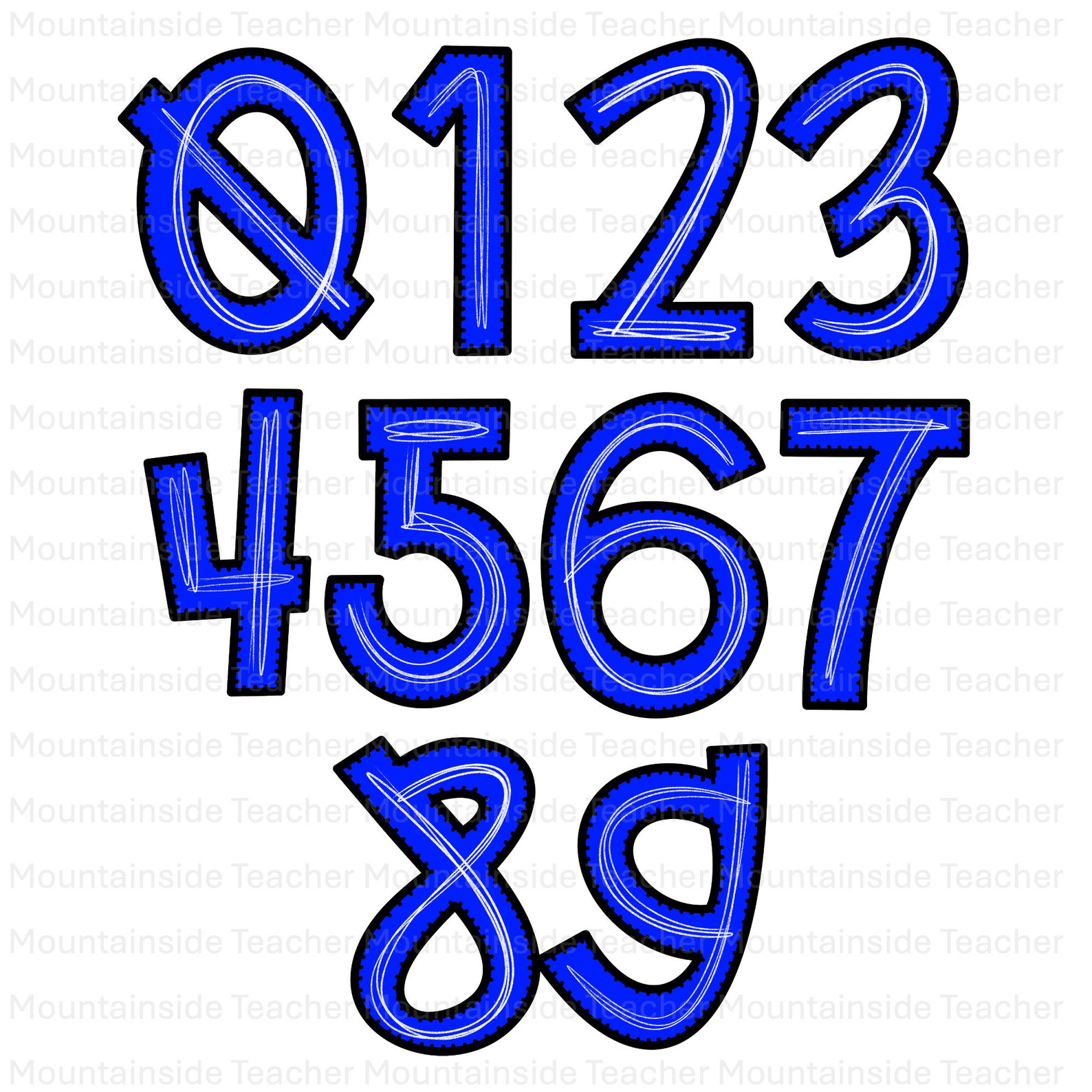 Scribble Doodle Letters, Bright Doodle Alphabet, PNG Bundle ...