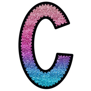 Faded Glitter Letters, Bright Doodle Alphabet, PNG Bundle, Doodle ...