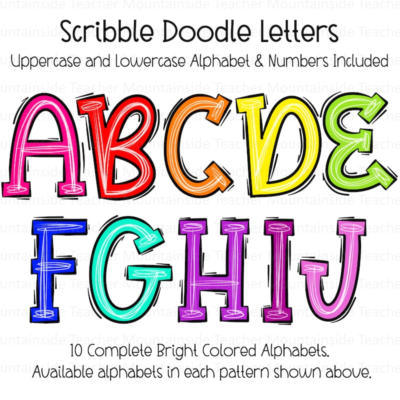 Doodle Alphabet - Etsy