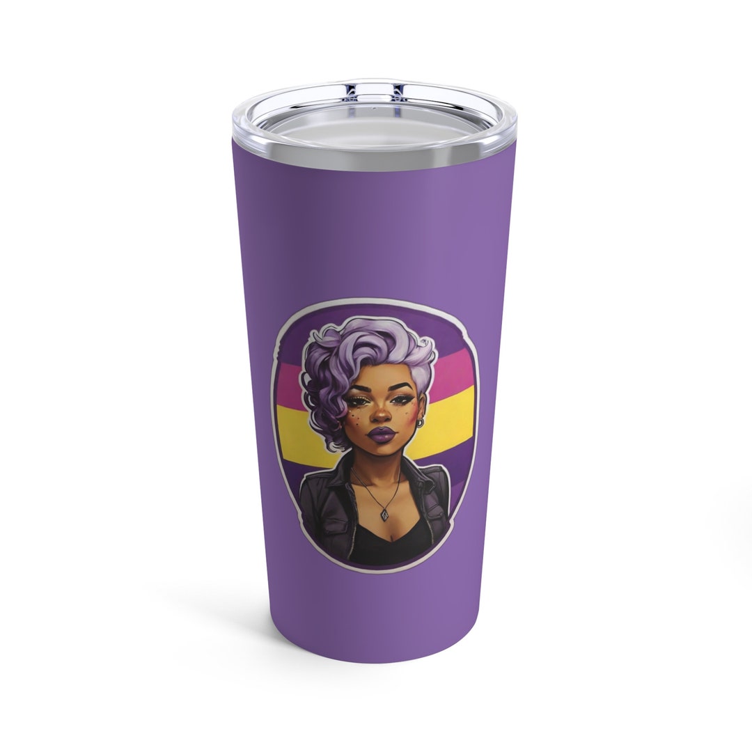 Non-binary/lgbt Pride Pin-up Insulated Tumbler 20oz Modern Pin up Art ...