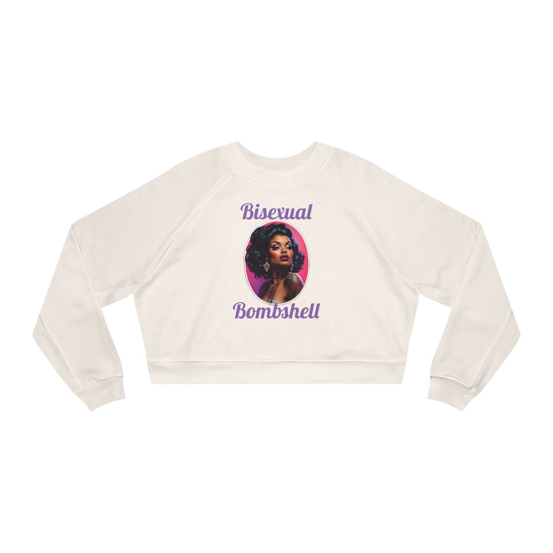Bisexual Bombshell LGBT Pride Pin-up Girl Cropped Sweatshirt - Etsy