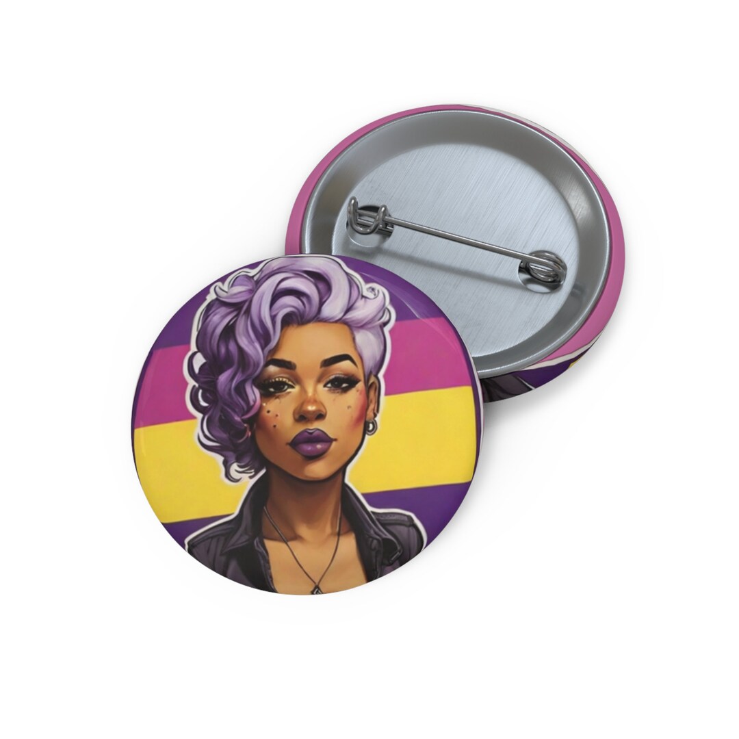 Non-binary/lgbt Pride Pin-up Button Modern Art - Etsy