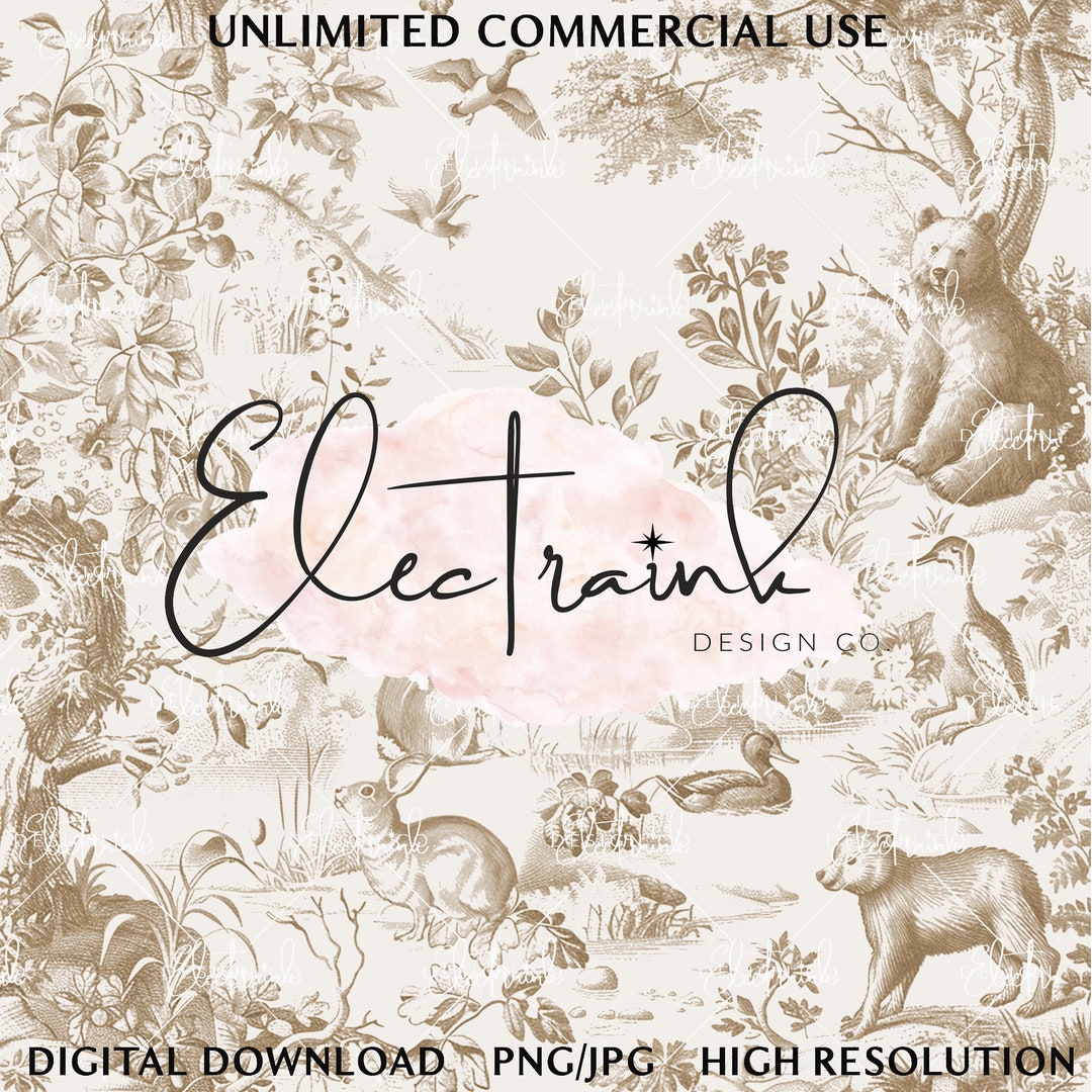 Neutral French Toile De Jouy-digital Paper, Instant Download, Seamless ...