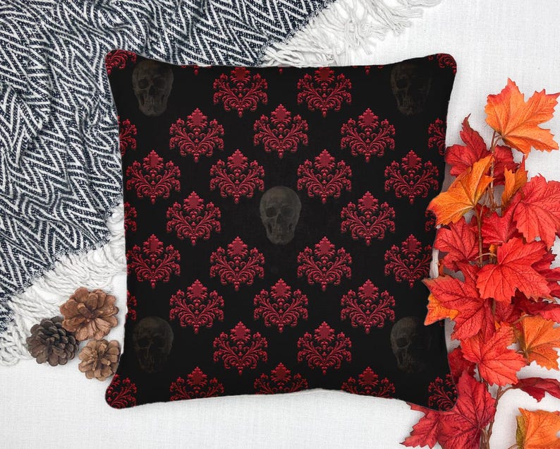 Gothic Damask Digital Download, Halloween Seamless Pattern, Commercial ...