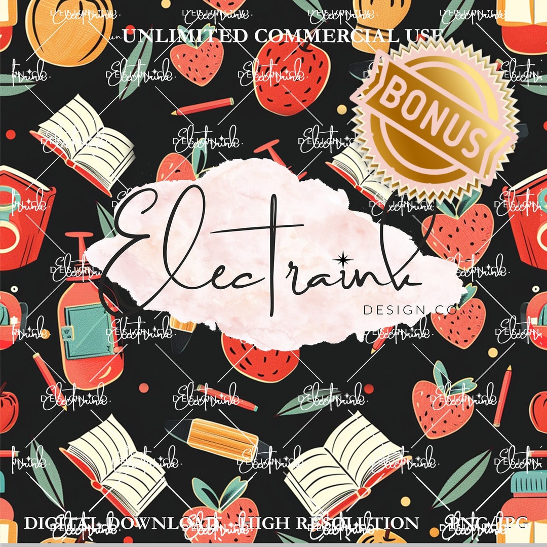 Seamless Teacher Pattern, Instant Download, Back to School, Educator ...