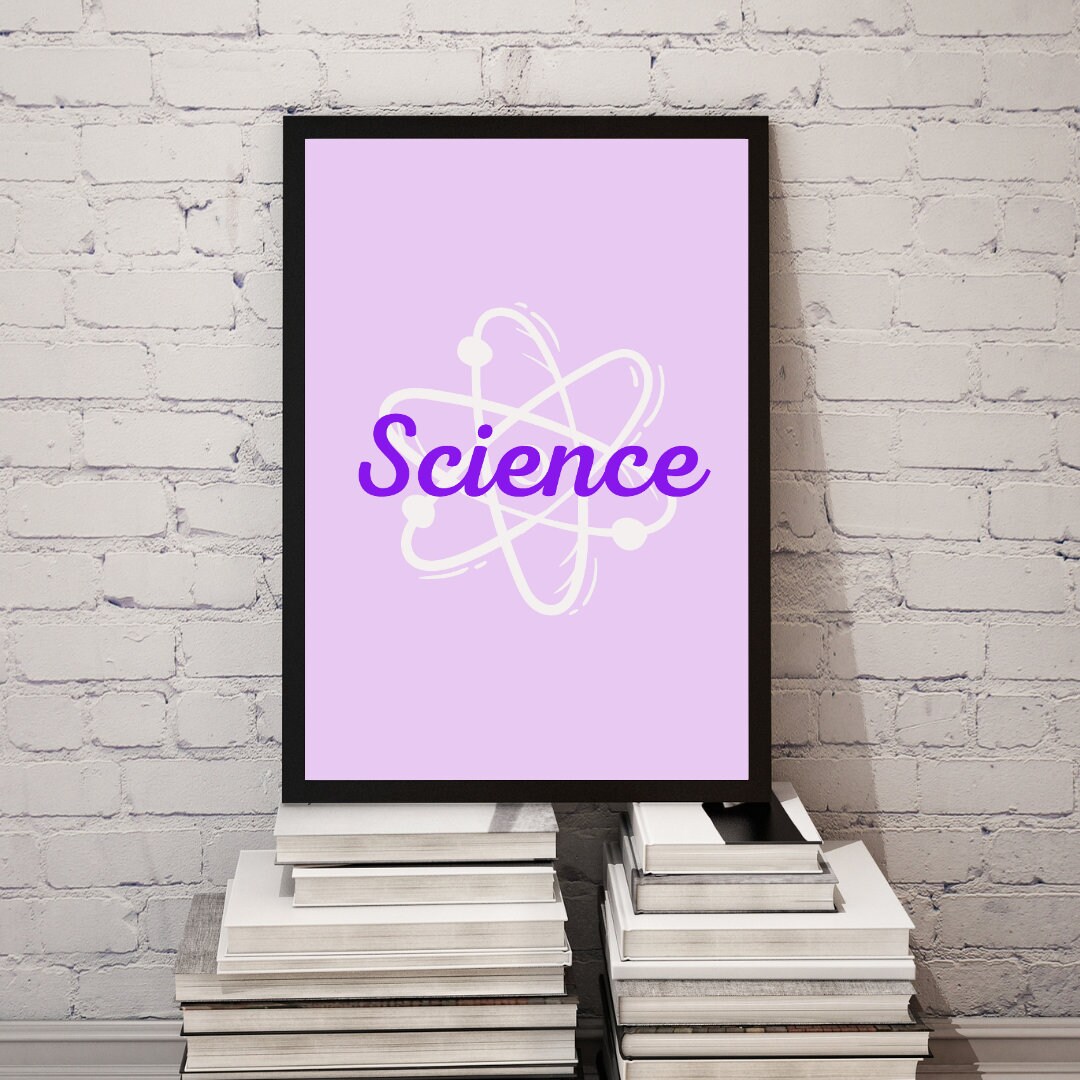 Digital Poster, Science Art, Girls in Science, Simple Instant Download ...