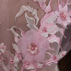 Pink 3d Flower Applique Pair for Lyrical Dance, Ballet, Illusion Gowns ...