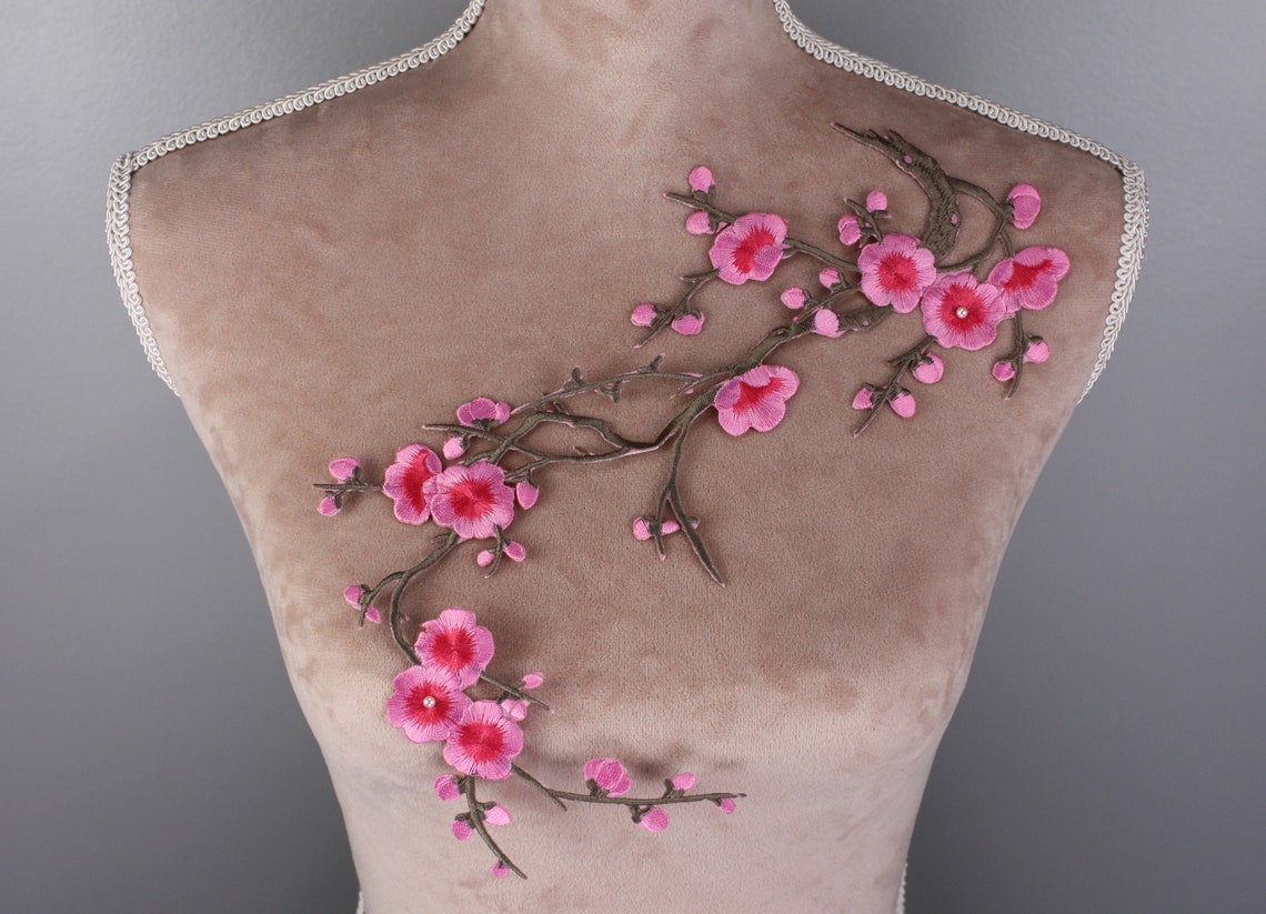 Pink Hot Fix Lace Applique, Embroidered Lace Patch, DIY Clothing ...