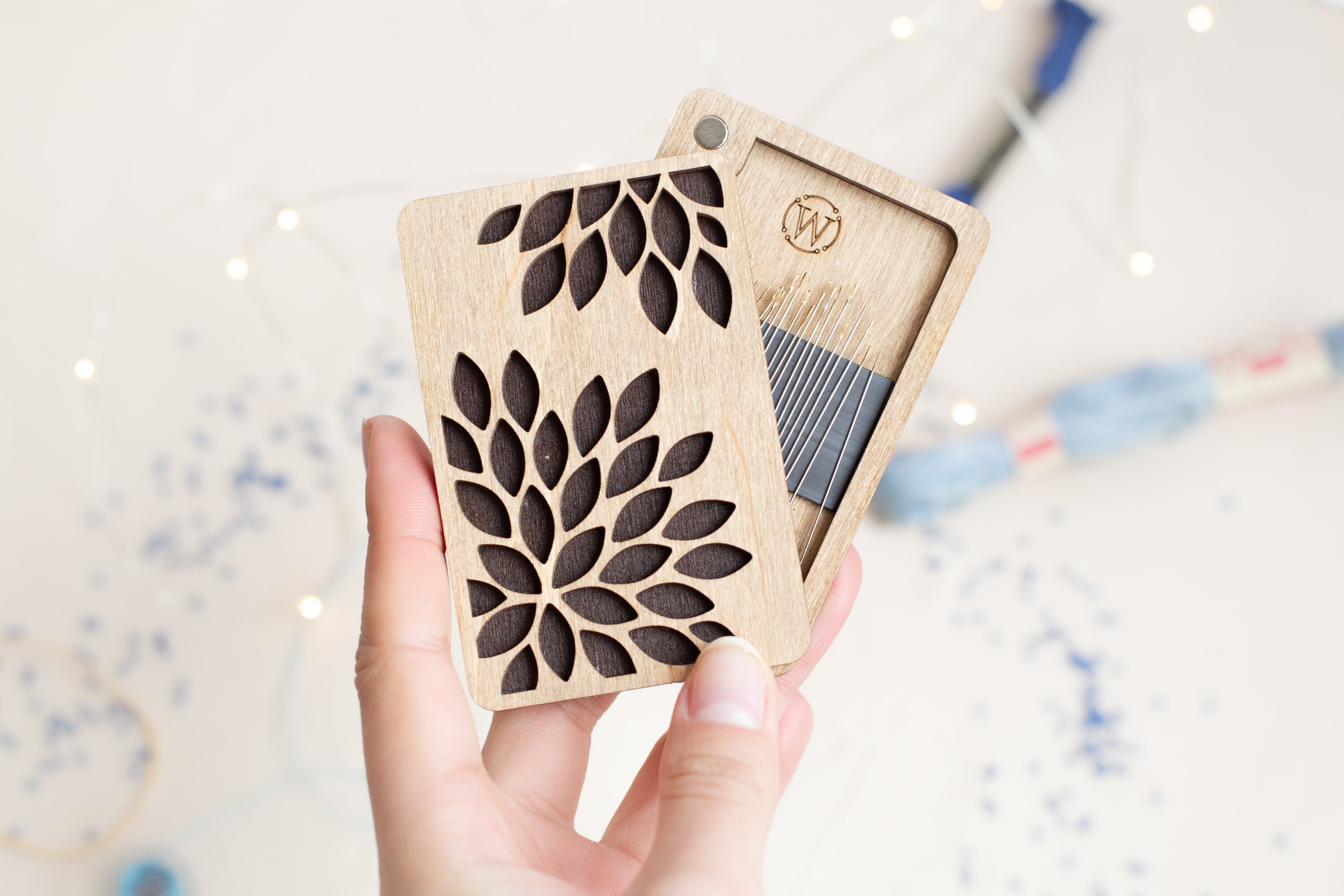 Personalizable Needle Minder, Wooden Floral Keeper for Needles ...