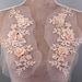 Peach Embroidered 3d Flower Applique Pair for Lyrical Dance, Ballet ...