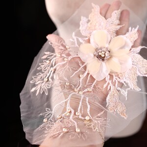 Peach Embroidered 3d Flower Applique Pair for Lyrical Dance, Ballet ...