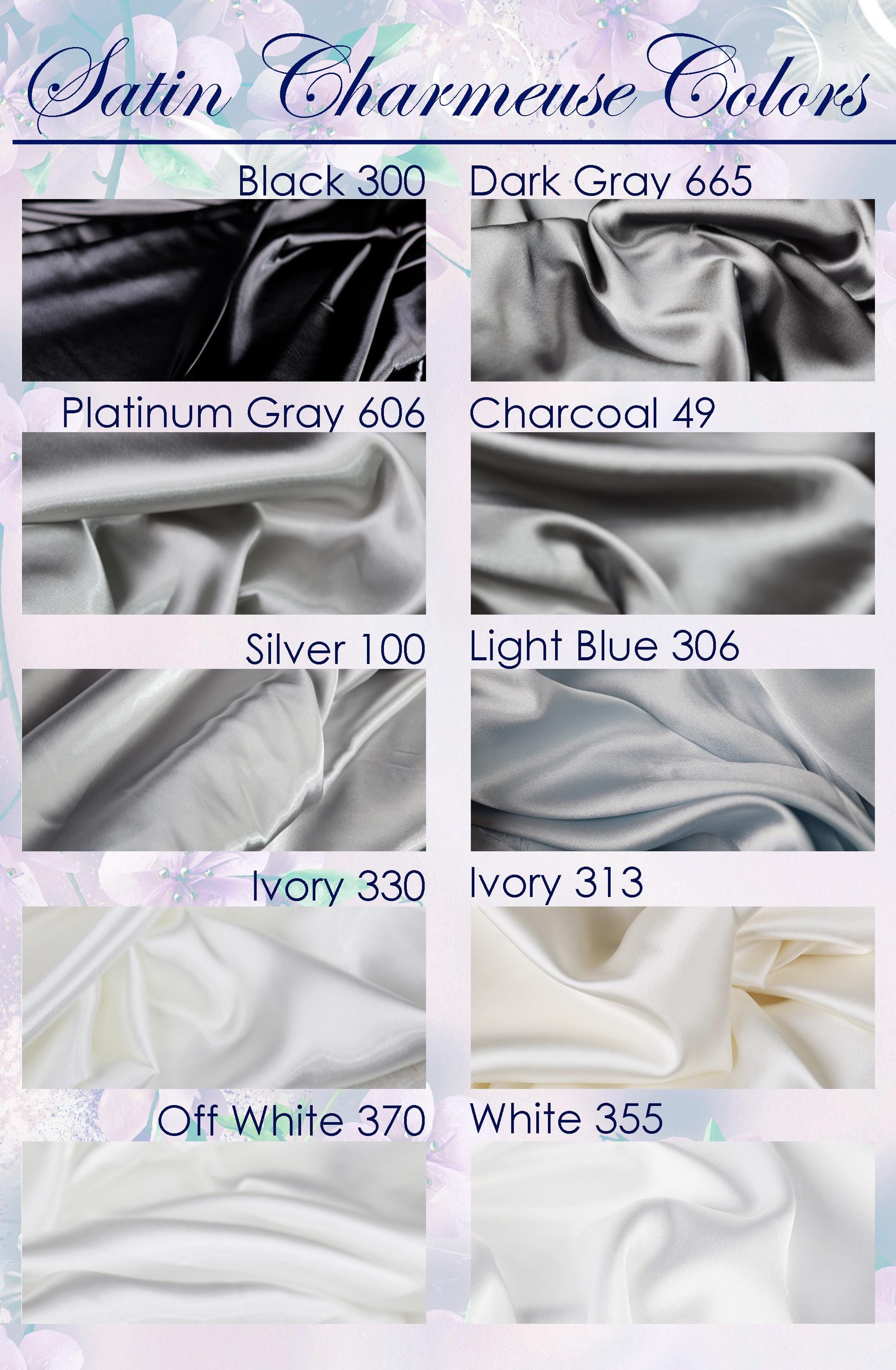 Charmeuse Satin Fabric: Polyester for Bridal & Costume Sewing - Etsy