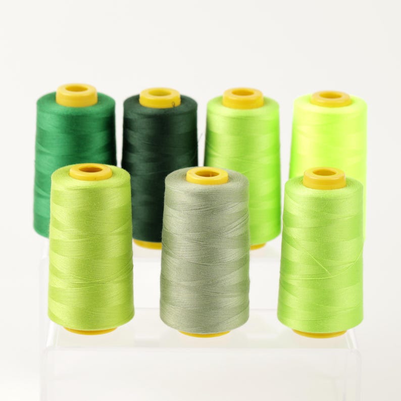 Lime Green Polyester Sewing Thread, All Purpose 4150 Yards - Etsy UK