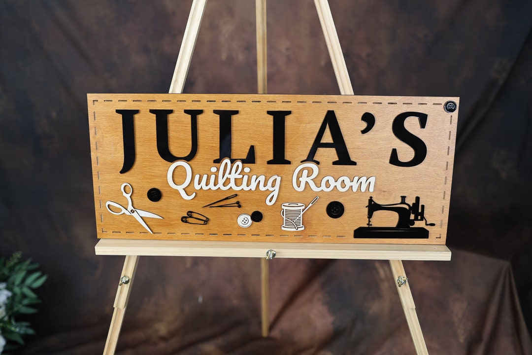 Custom Sewing Room Sign, Personalized Sewing and Quilting Signs, Wood ...