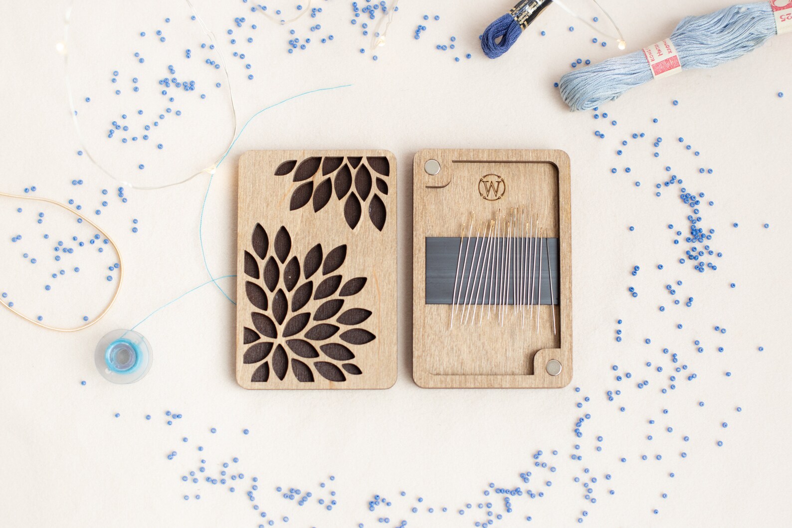 Personalizable Needle Minder, Wooden Floral Keeper for Needles ...