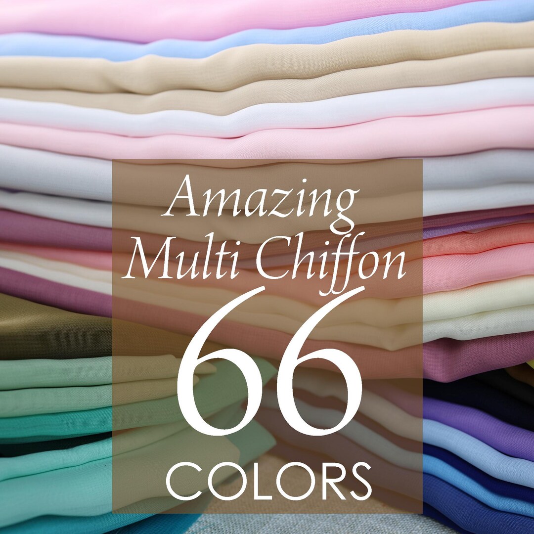 66 Colors Chiffon for Sewing by the Yard, Soft & Matte Polyester ...