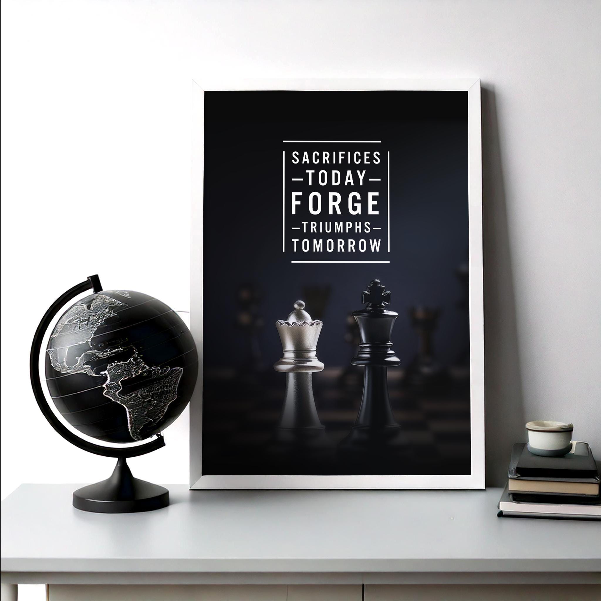 Motivational Chess Poster Chess Player Gift Wall Art Print ...