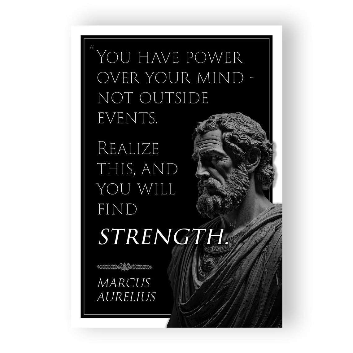 Marcus Aurelius Stoic Quote Poster Marcus Aurelius Print Stoic Wall Art ...