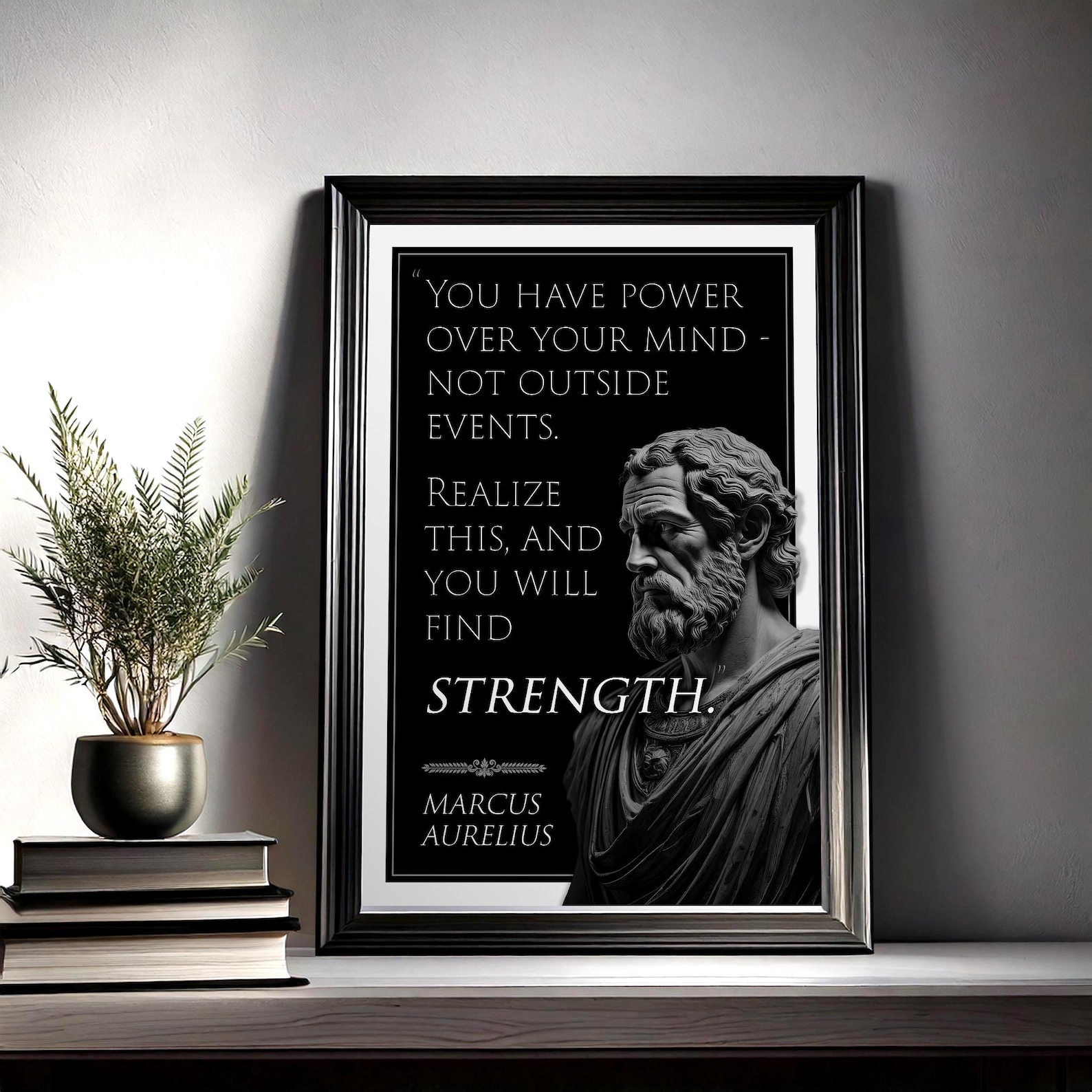 Marcus Aurelius Stoic Quote Poster Marcus Aurelius Print Stoic Wall Art ...