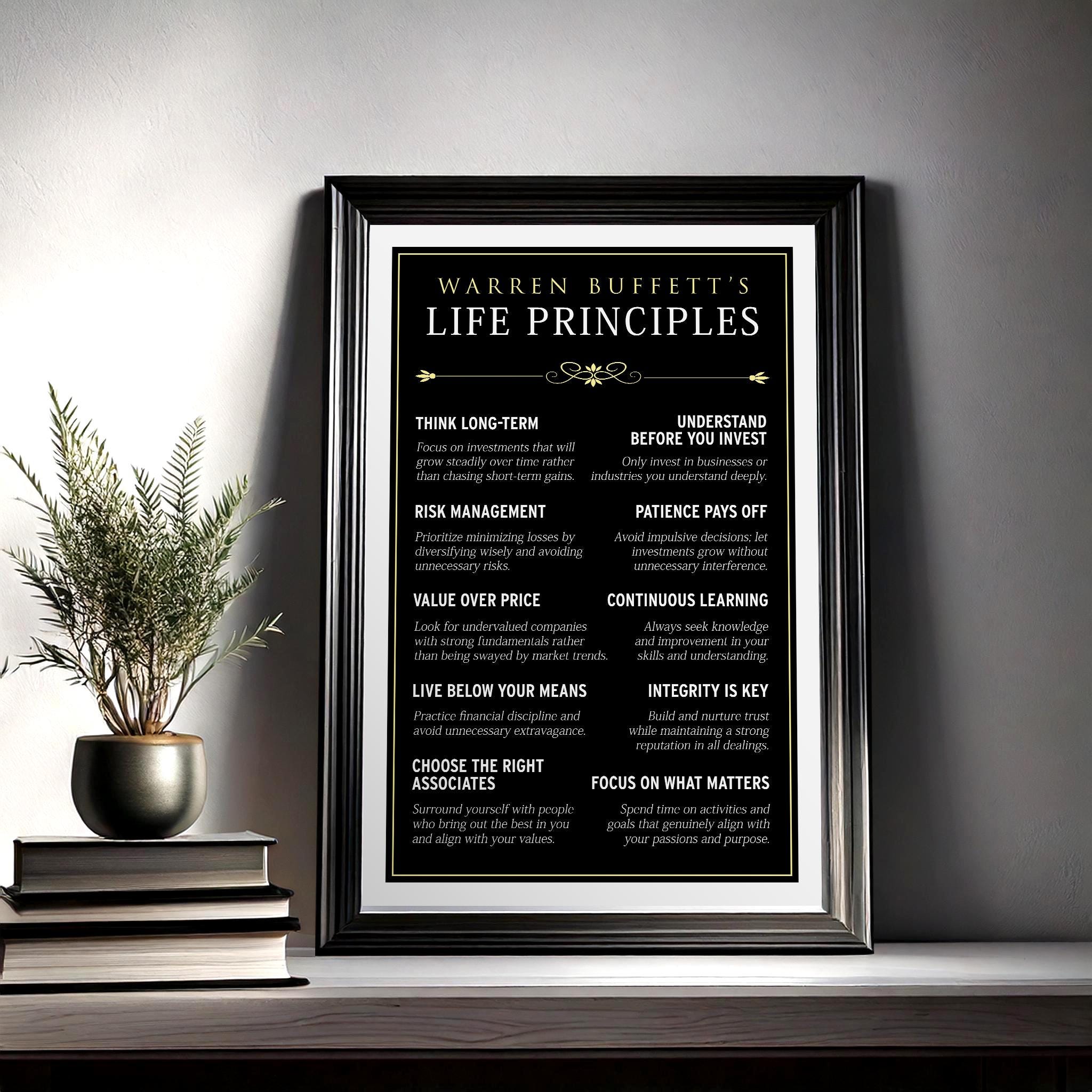 Warren Buffett Poster Warren Buffett Print, Money Investor Poster ...