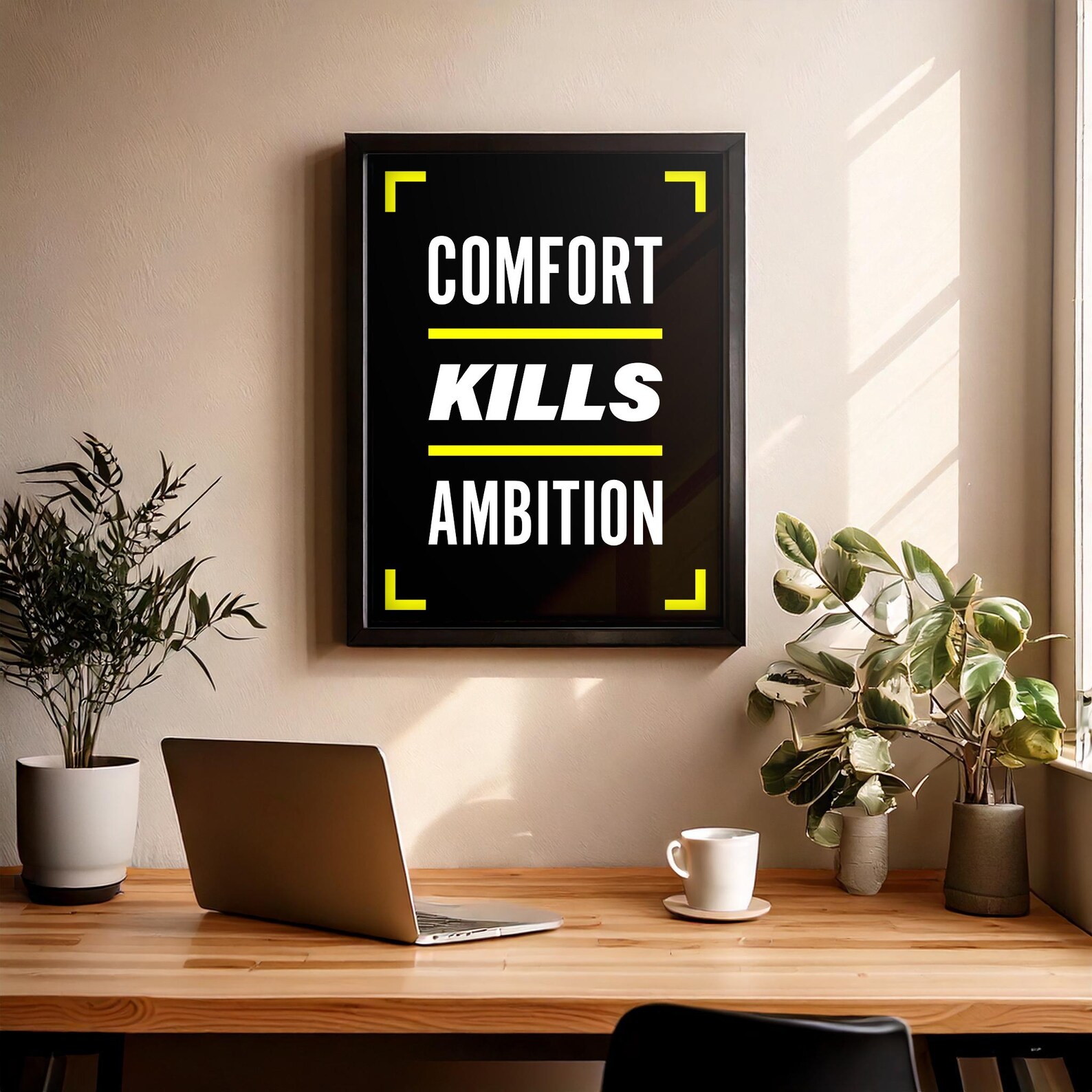 Motivational Poster Bold Wall Art for Gym Decor, Inspiring Office Wall ...