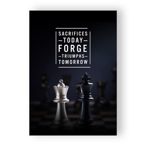 Motivational Chess Poster Chess Player Gift Wall Art Print ...