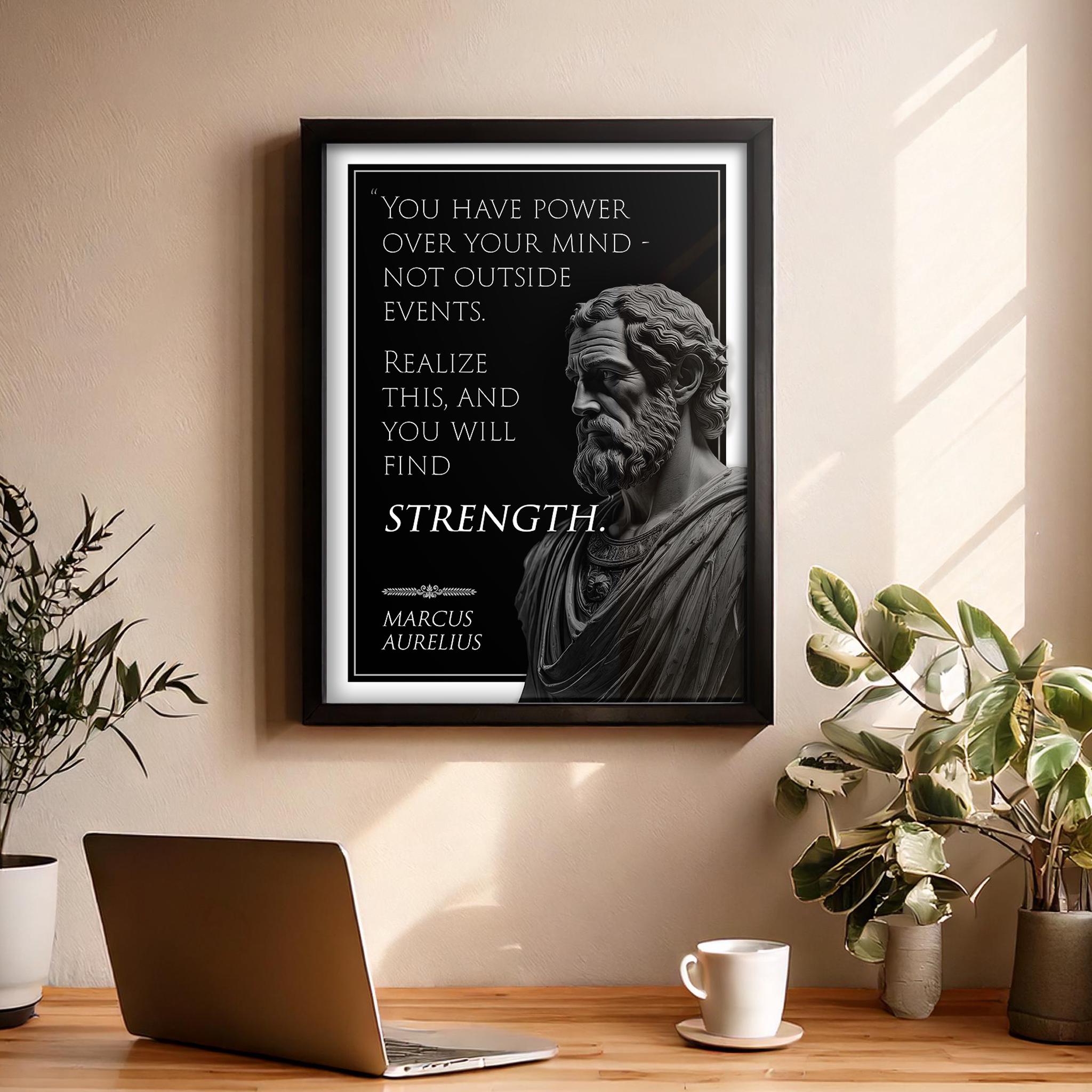 Marcus Aurelius Stoic Quote Poster Marcus Aurelius Print Stoic Wall Art ...