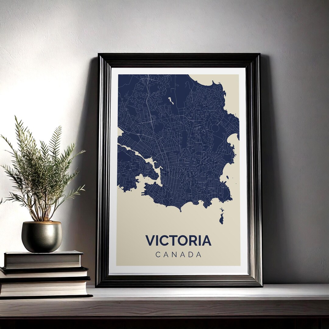 Victoria Map Print Poster Wall Art for Living Room, Bedroom, Office ...