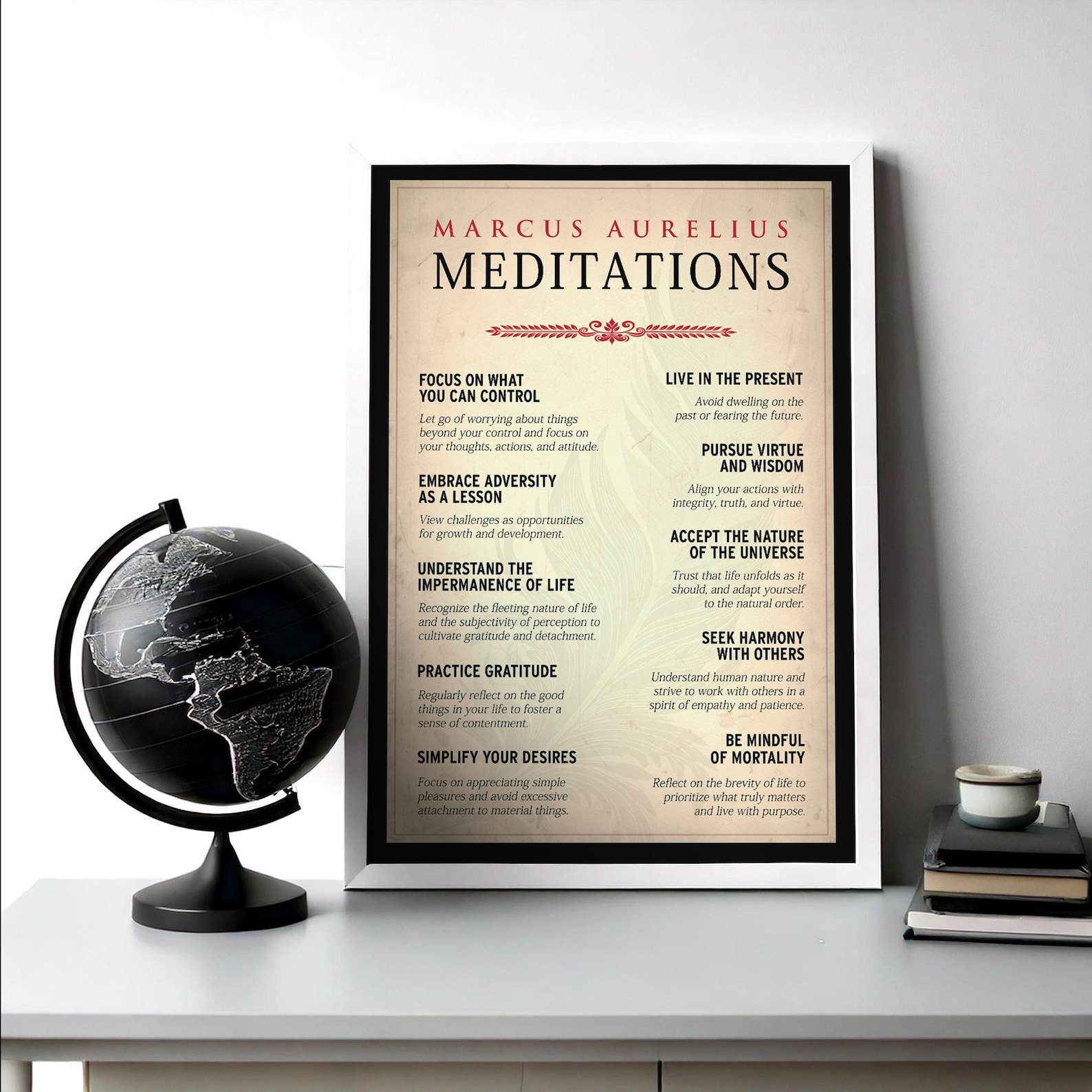 Marcus Aurelius Meditations Poster Marcus Aurelius Print Stoic Wall Art ...