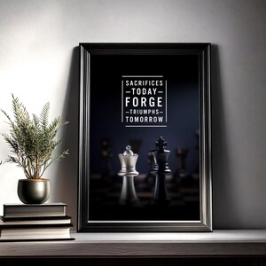 Motivational Chess Poster Chess Player Gift Wall Art Print ...