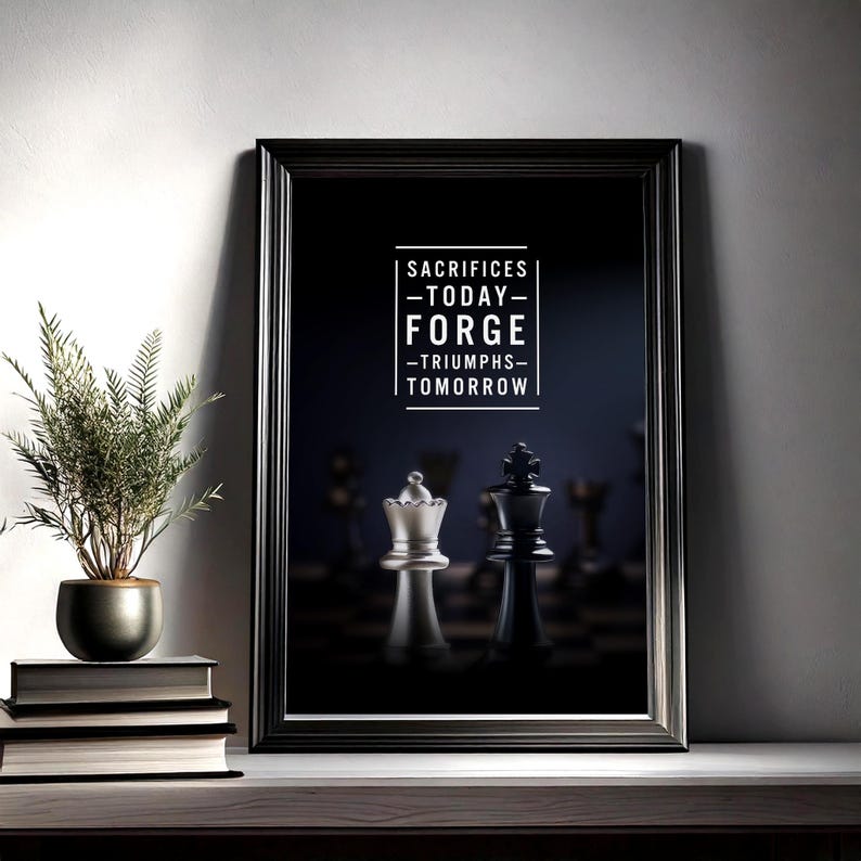 Motivational Chess Poster Chess Player Gift Wall Art Print ...