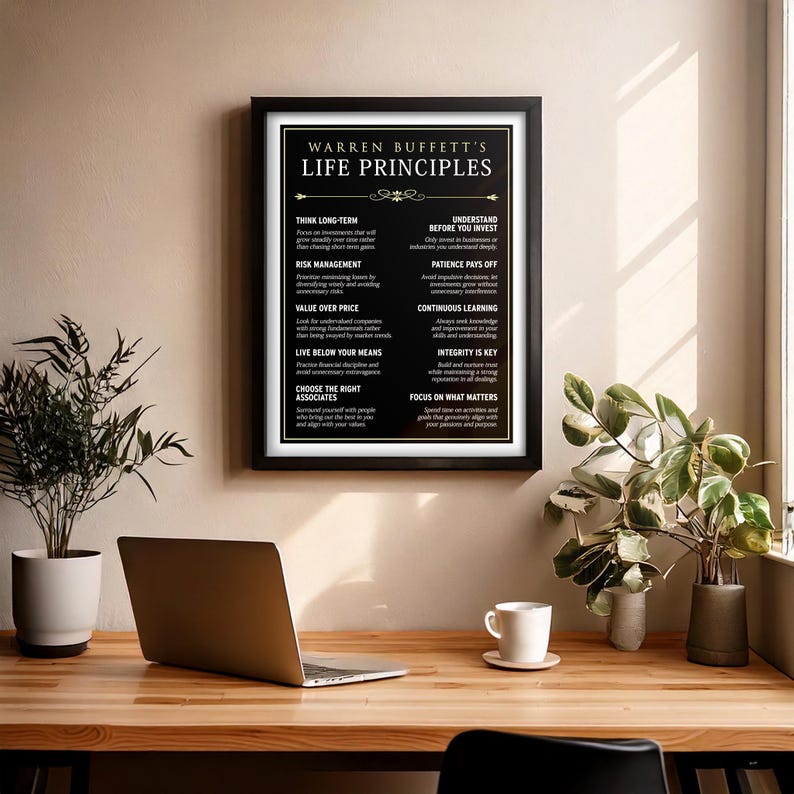 Warren Buffett Poster Warren Buffett Print, Money Investor Poster ...