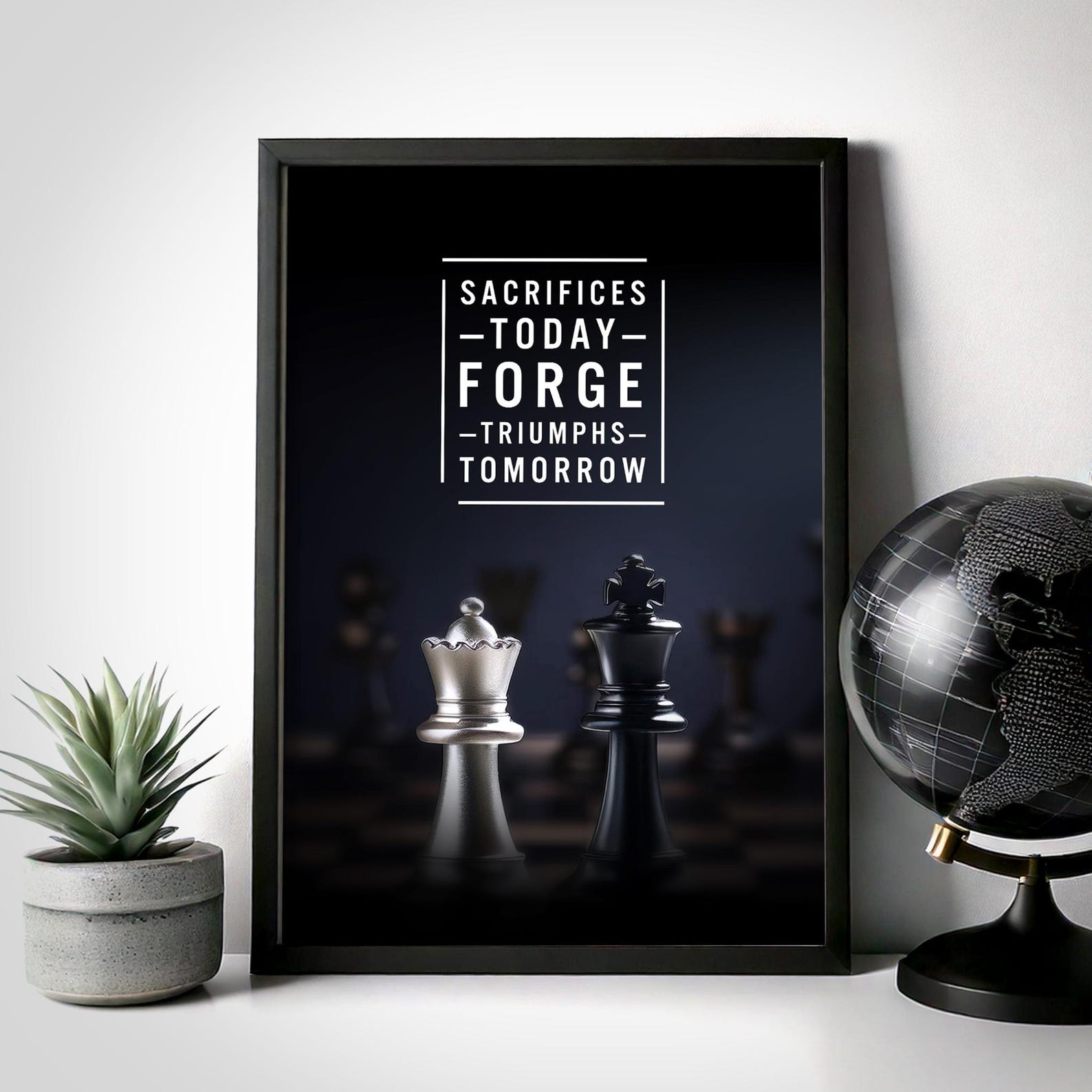 Motivational Chess Poster Chess Player Gift Wall Art Print ...