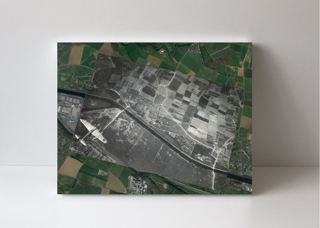 WW2 Canvas Print of A B-17 of the 486th BG Eighth Air Force Flying Over ...