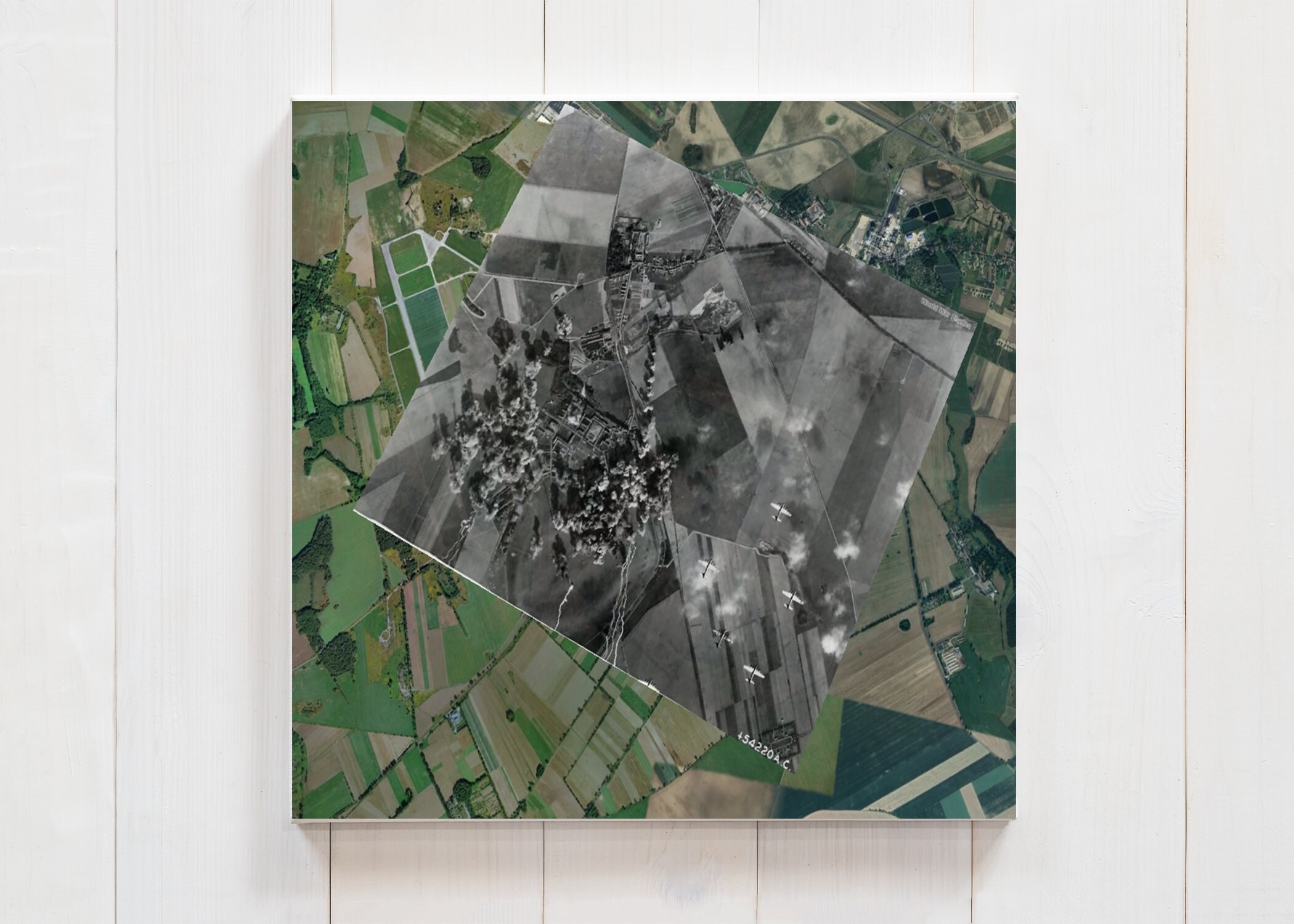 WW2 Canvas Print of B-17s of Eighth Air Force Bomb the Stargard Air ...