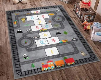 Hopscotch Kids Carpets, Kids Room Carpets, Fun Play Mat, Crawling ...