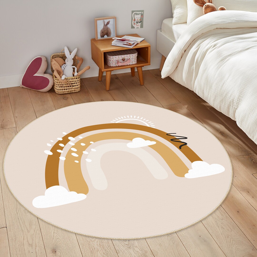 Rainbow Kids Carpet, Baby Rug, Boho Baby Rug, Scandinavian Kids Room ...