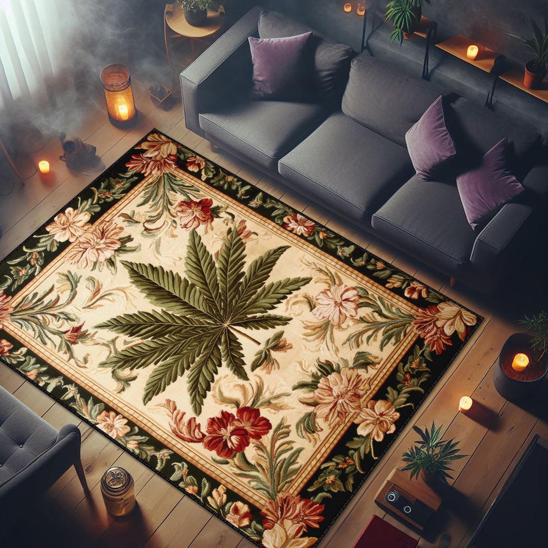 William Morris Artsy Scetch Area Rug,victorian Floral Area Rug,green ...