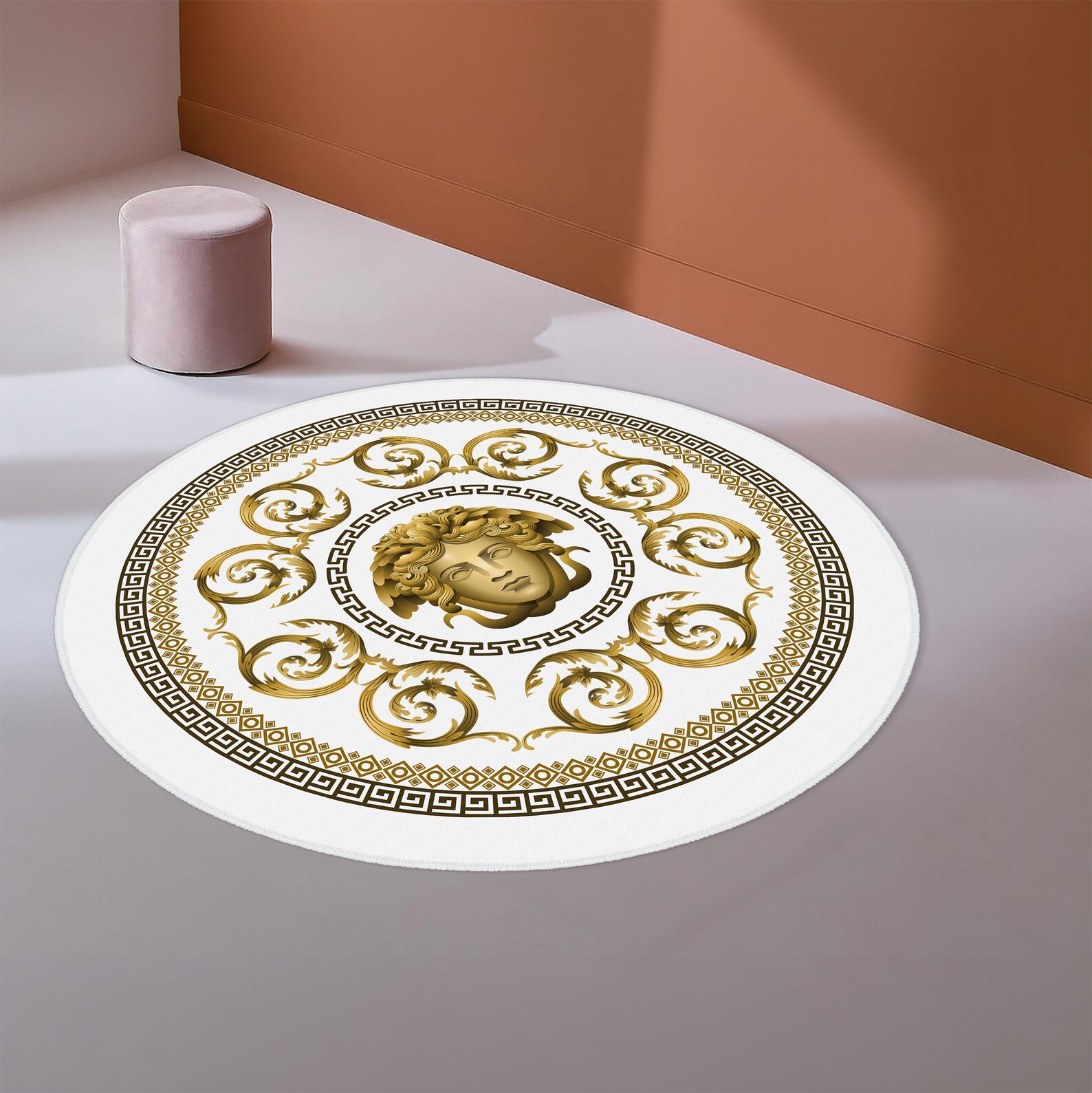 Greek Pattern Rug, Medusa Pattern Rug, Medusa Rugs, Living Room Rug ...