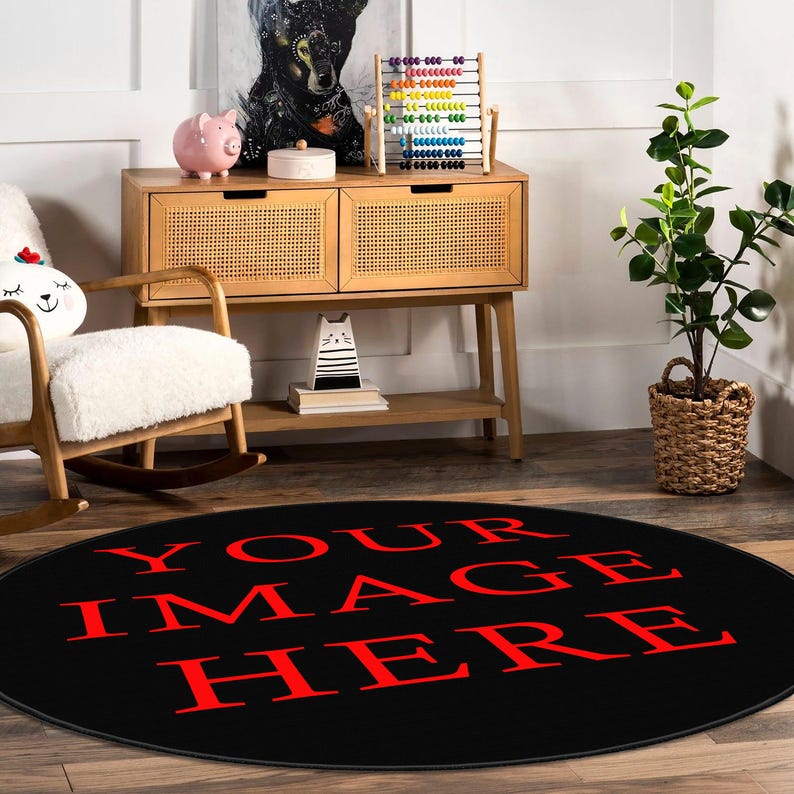 Customizable Round Rug, Personalized Designs Carpet, Add Your Image Rug ...