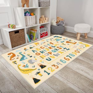 Letter Carpet, Number Kids Carpet, Dinosaur Figure Educational Carpet ...