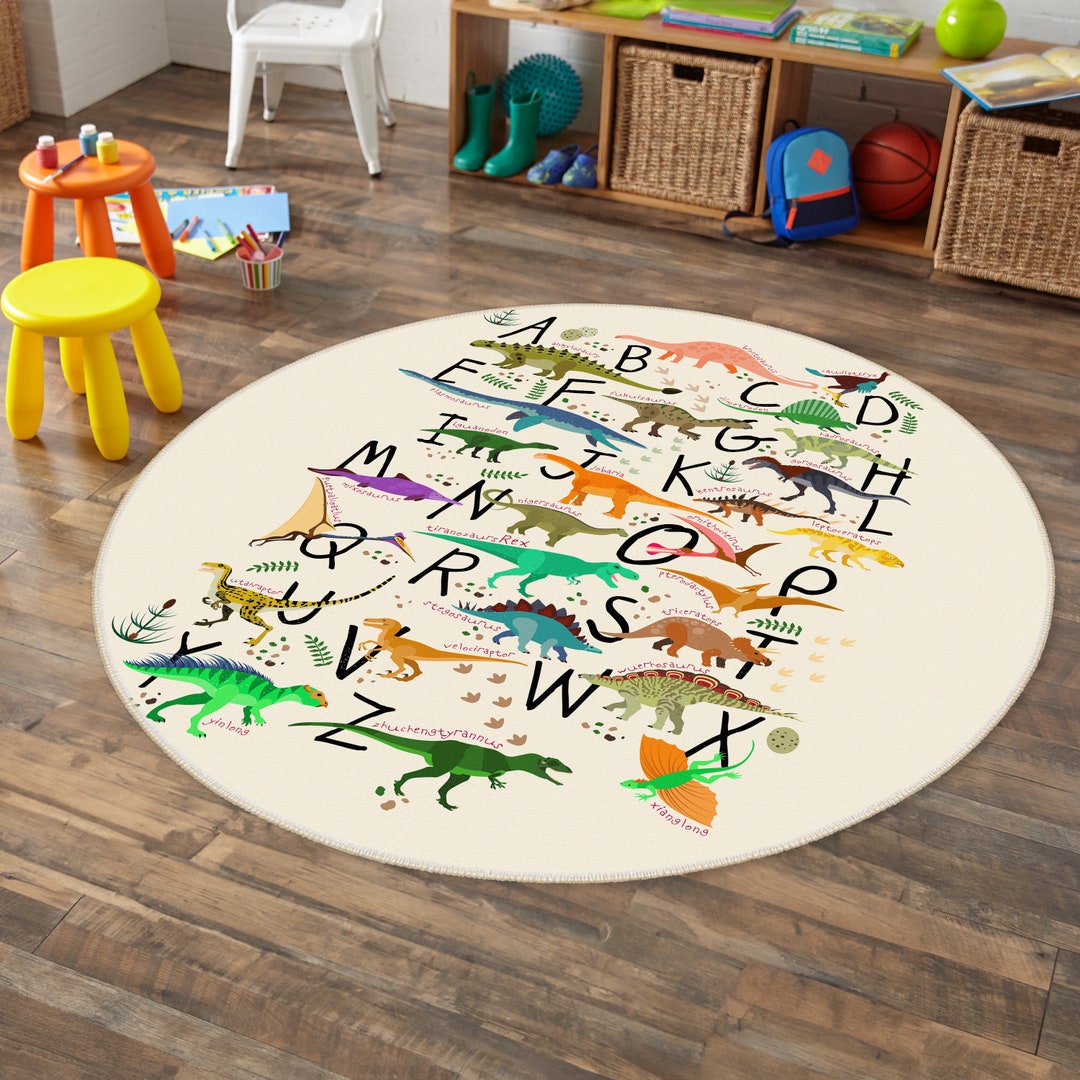 ABC Nursery Rug, Alphabet Playmat for Kids Room, Educational Activity ...