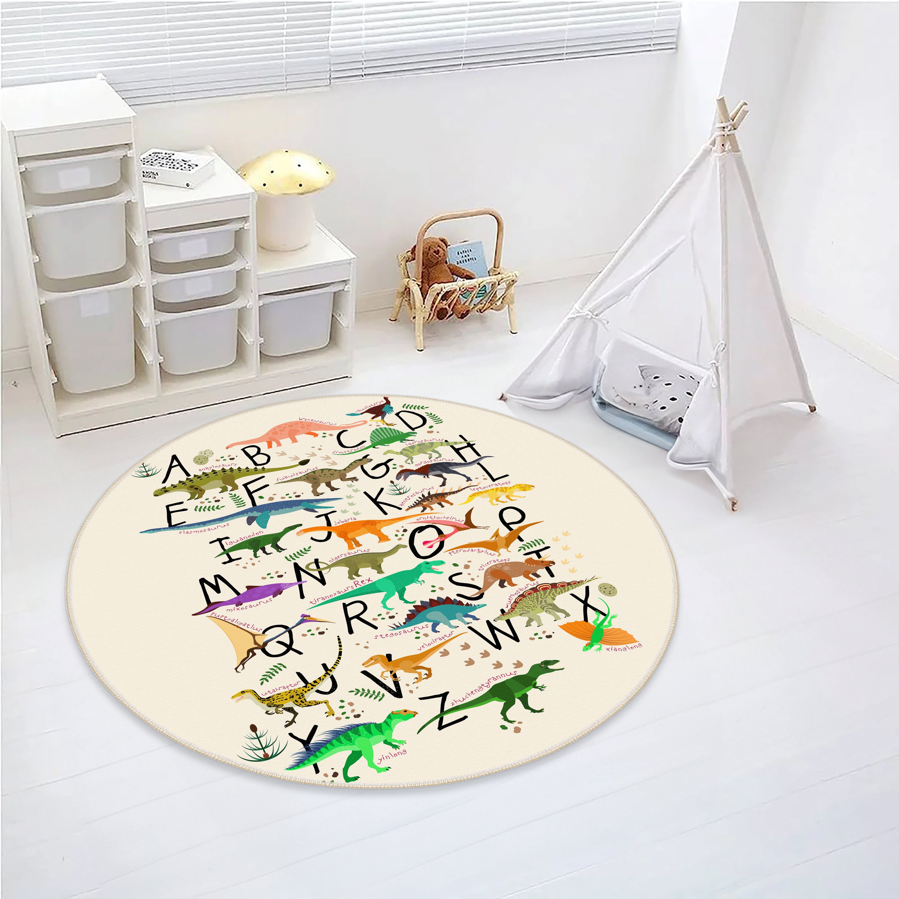 ABC Nursery Rug, Alphabet Playmat for Kids Room, Educational Activity ...