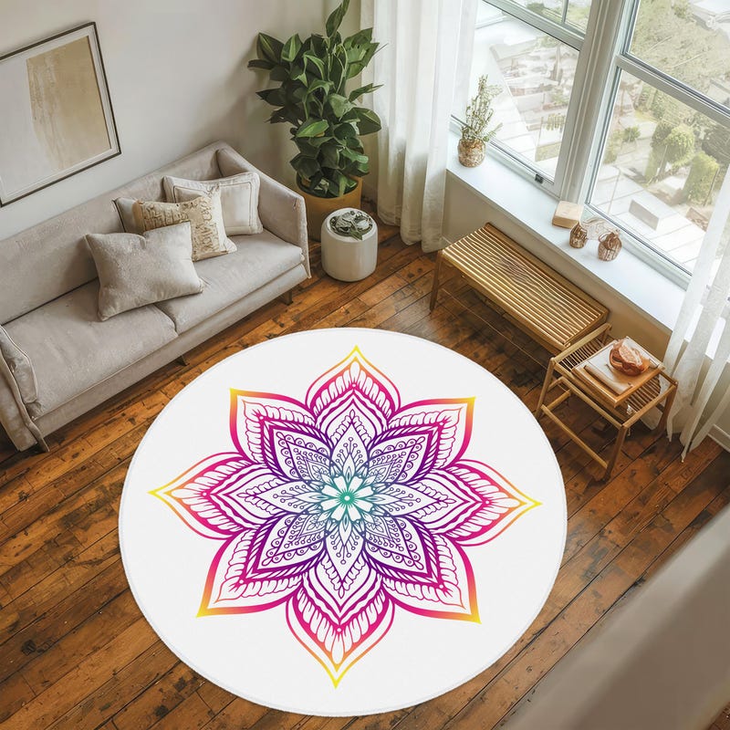 Mandala Floor Carpet - Etsy