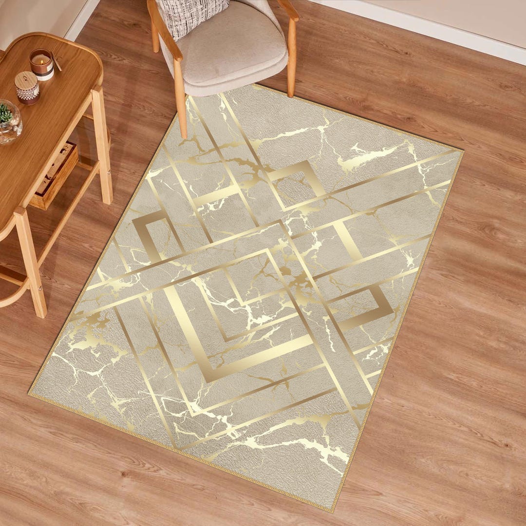 Gold Carpet, Modern Carpet, Gold Area Rugs, Gold Carpet, Marble Pattern ...