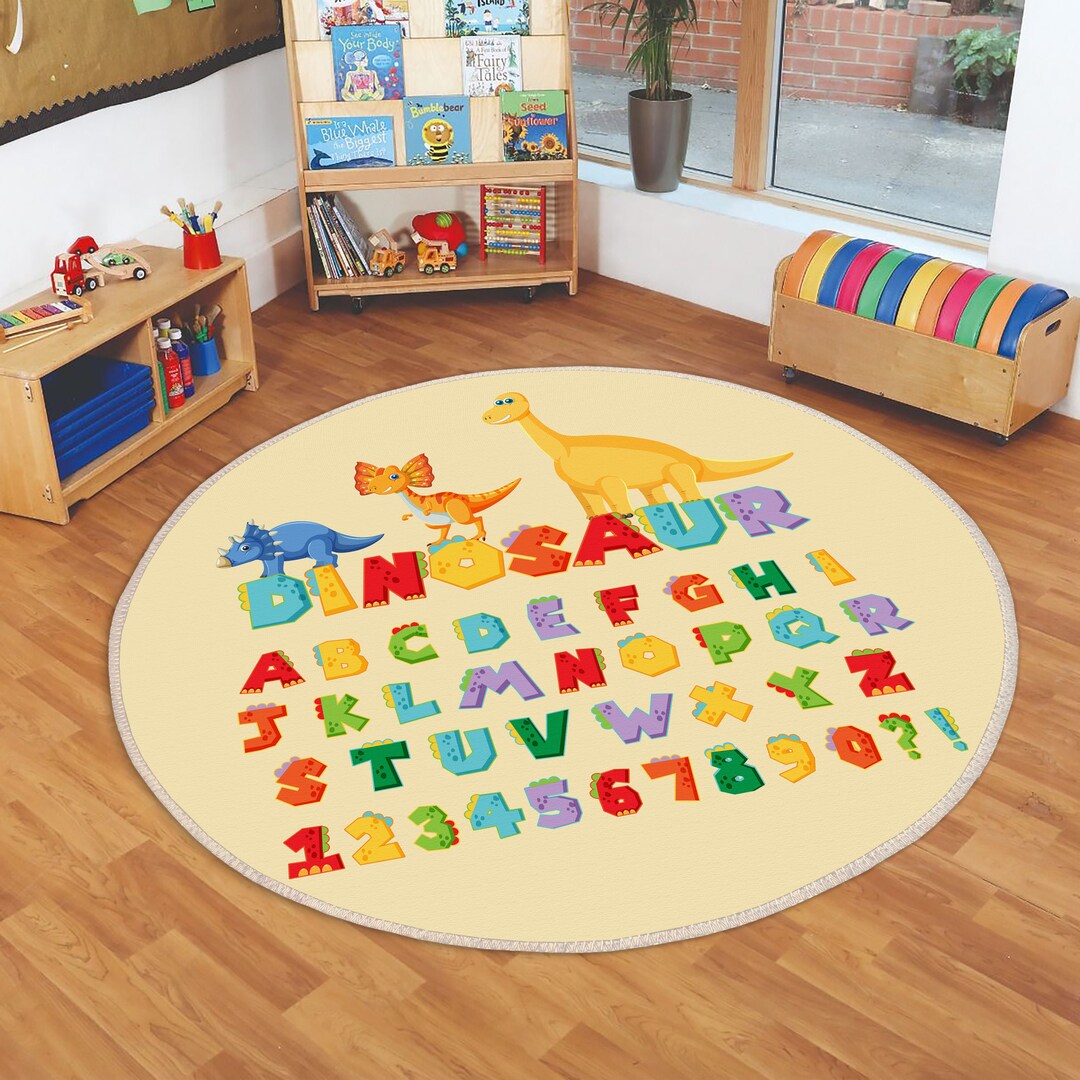 Letter Carpet, Number Kids Carpet, Dinosaur Figure Educational Carpet ...