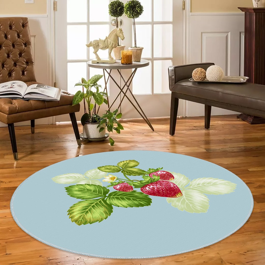 Strawberry Rugs, Kitchen Rug, Fruits Rugs, Modern Rug, Strawberry ...