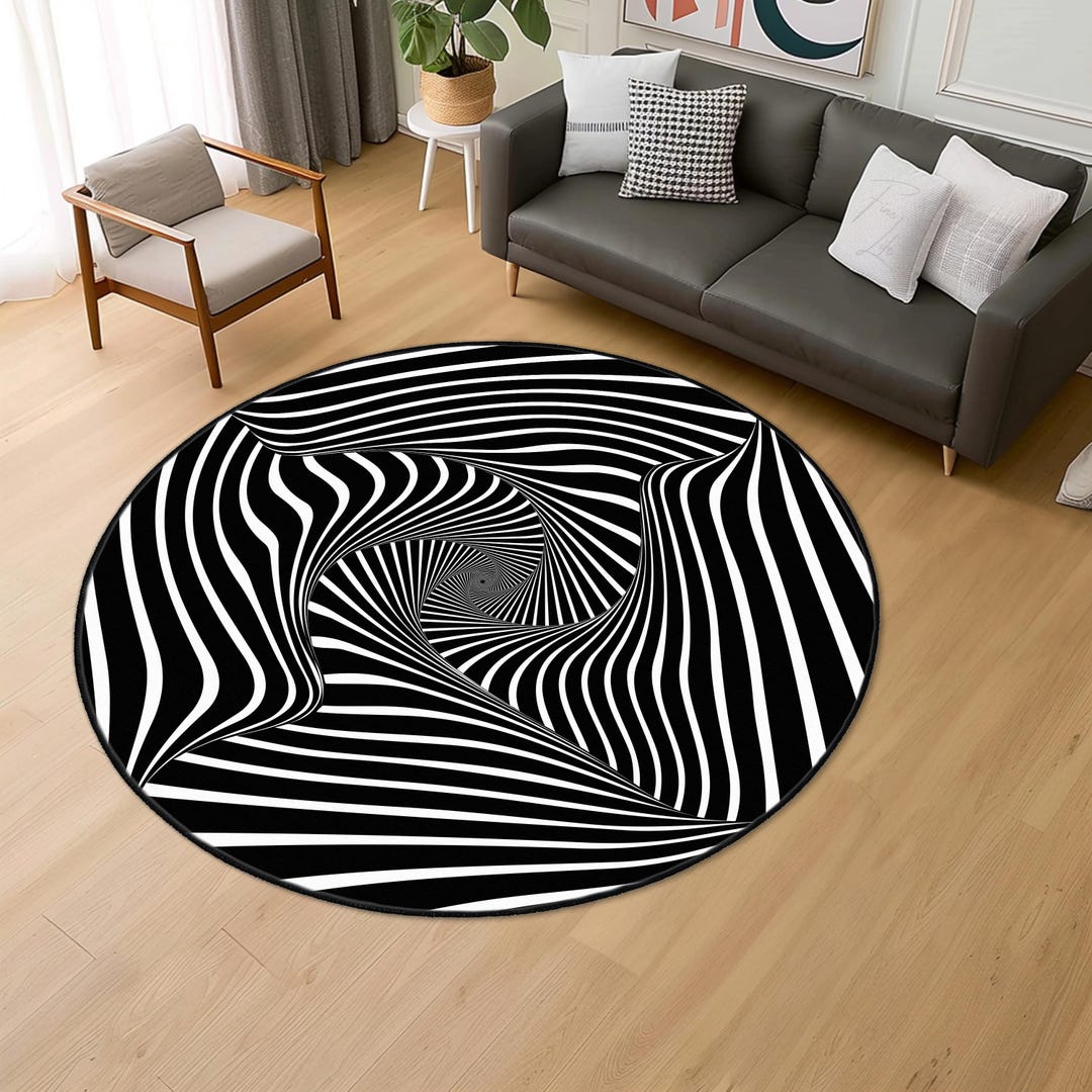 Black Hole 3D Area Rug,optical Illusion Decor, Abstract Rug ...
